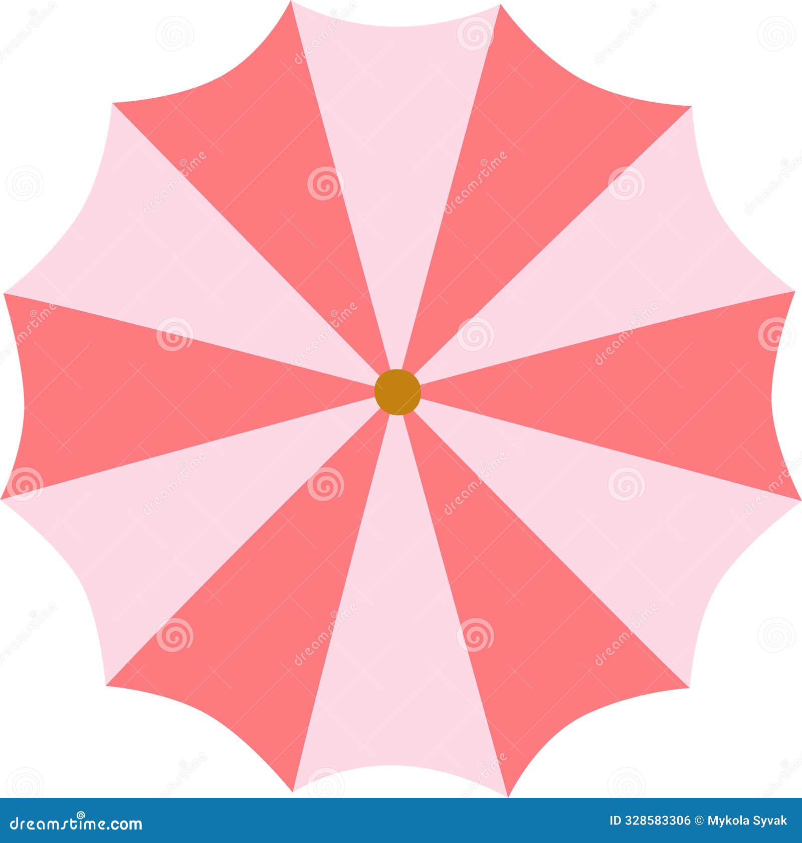 Umbrella Top View stock vector. Illustration of vector - 328583306
