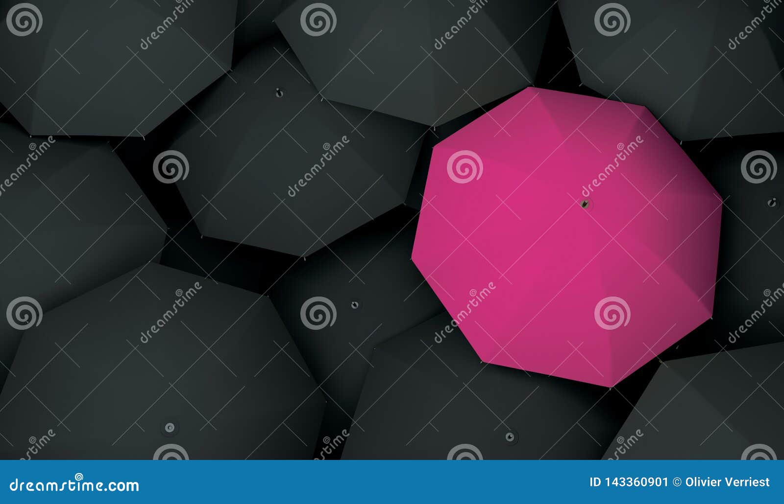Umbrella Unique Different Single Stock Illustration - Illustration of ...