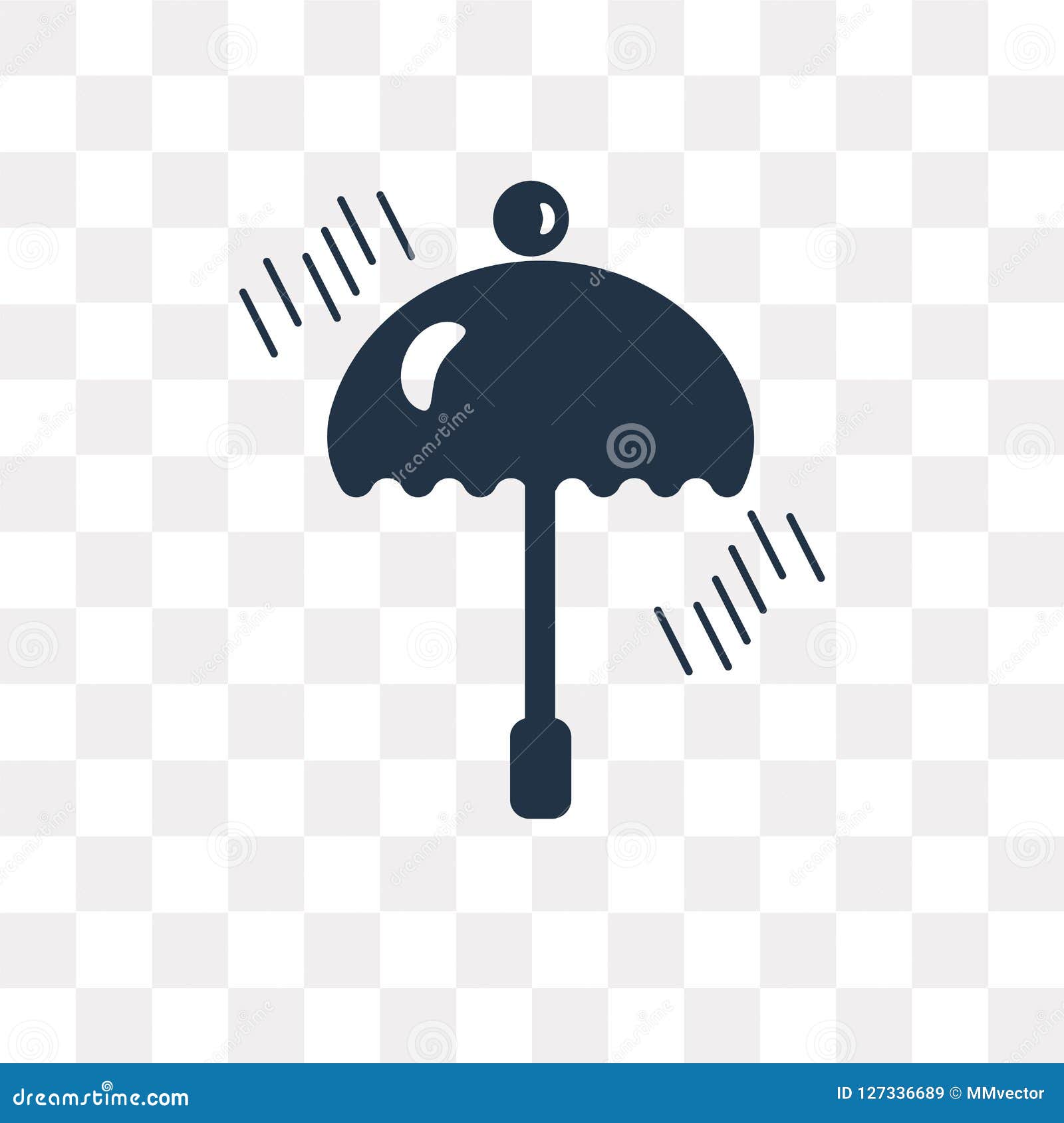 Umbrella Vector Icon Isolated on Transparent Background, Umbrella ...