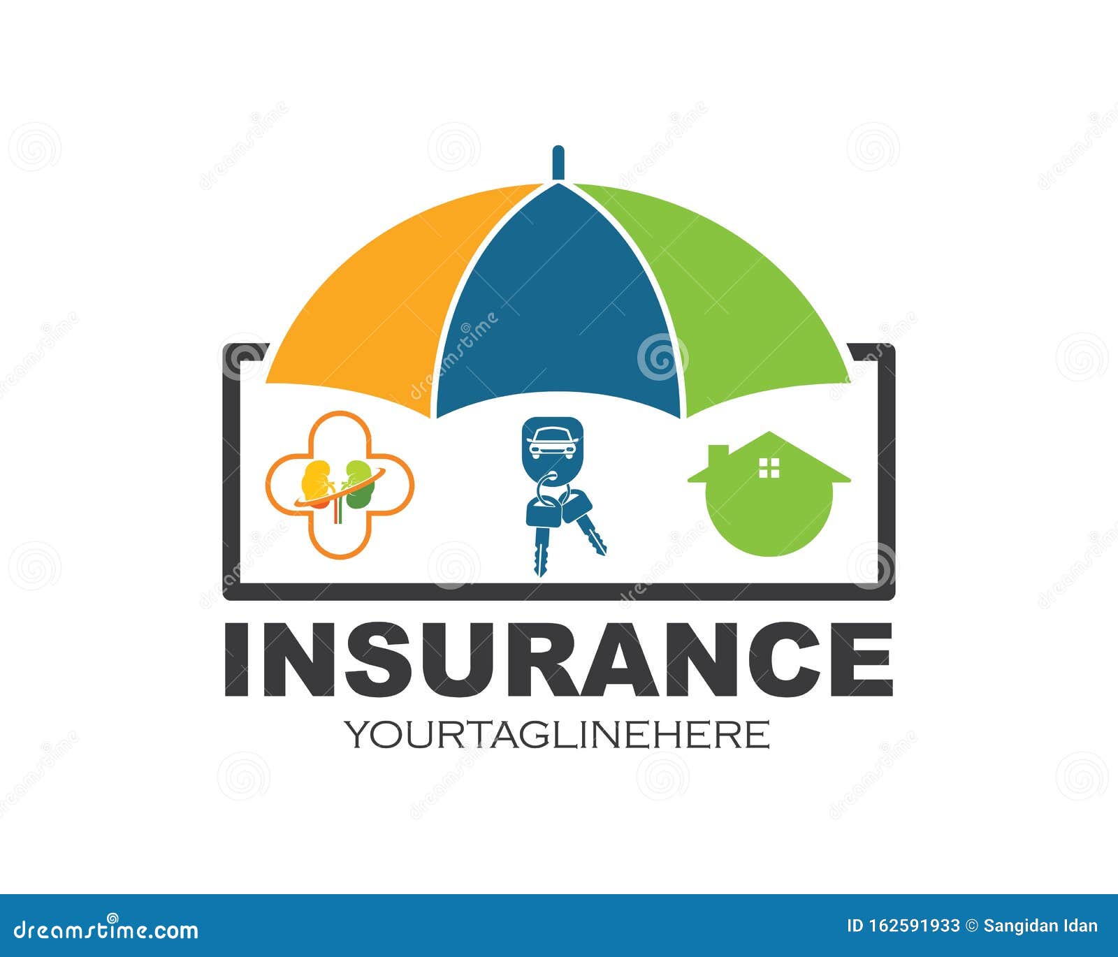 Umbrella Vector Logo Icon of Insurance Property Design Stock Vector ...