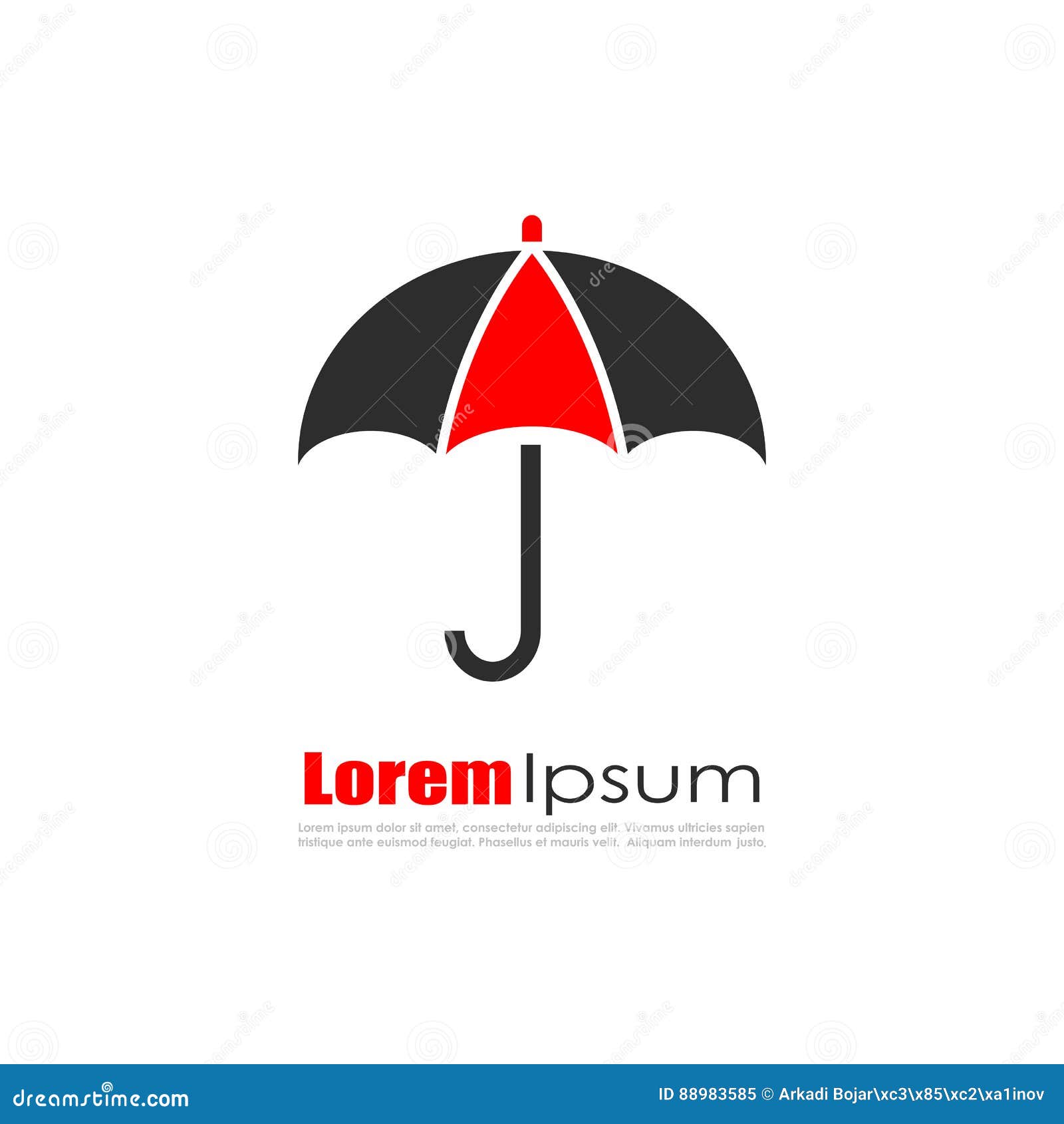 Umbrella vector logo stock vector. Illustration of mark - 88983585