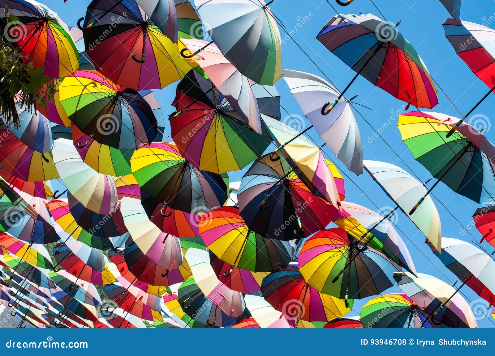 Umbrellas stock photo. Image of multicolored, summer - 93946708
