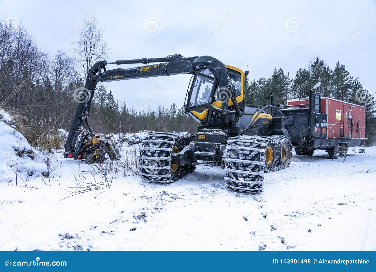 Umea, Sweden NOVEMBER 10, 2019: High Performance Modern Forestry ...