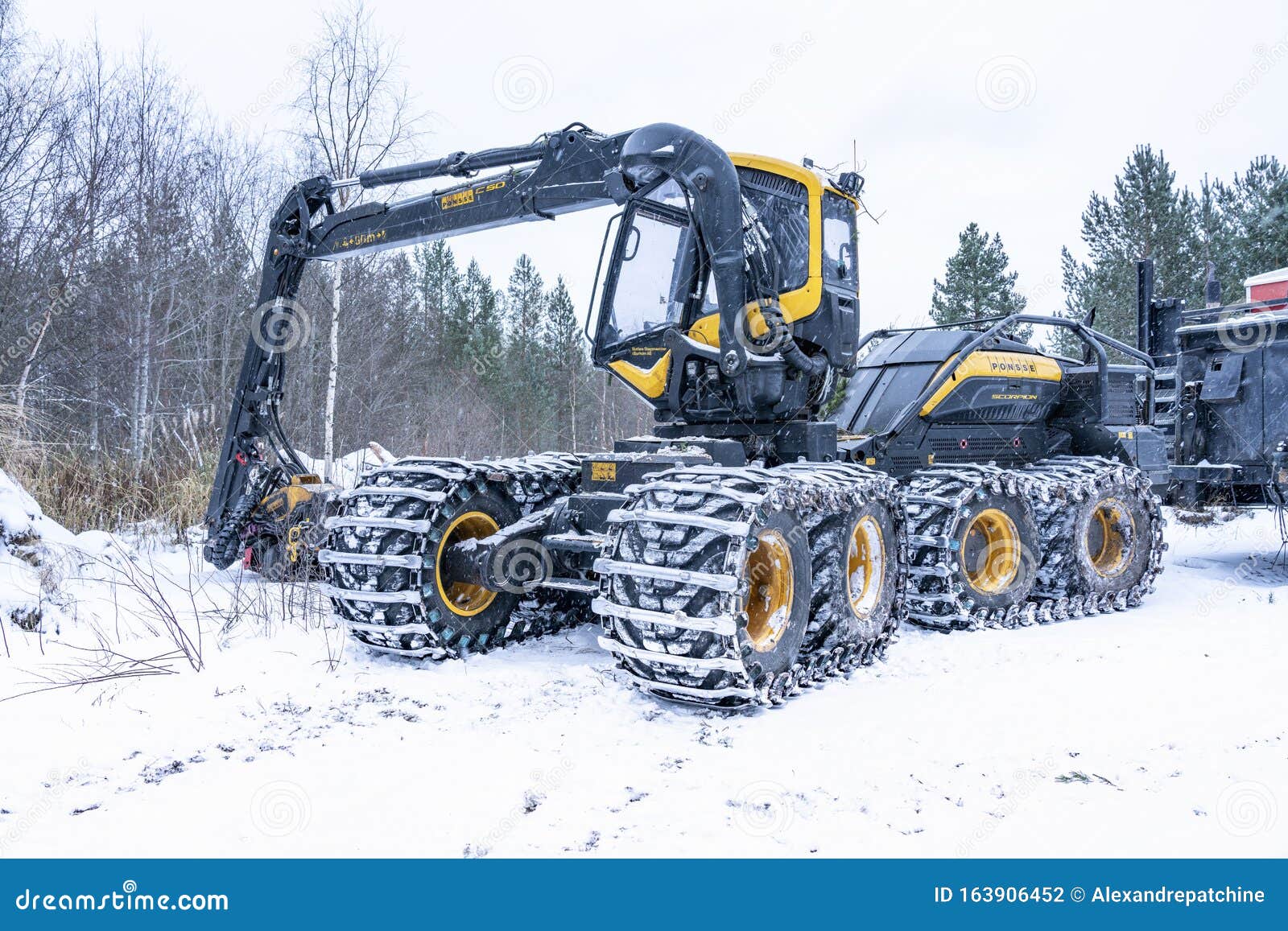 Umea, Sweden NOVEMBER 10, 2019: High Performance Modern Forestry ...