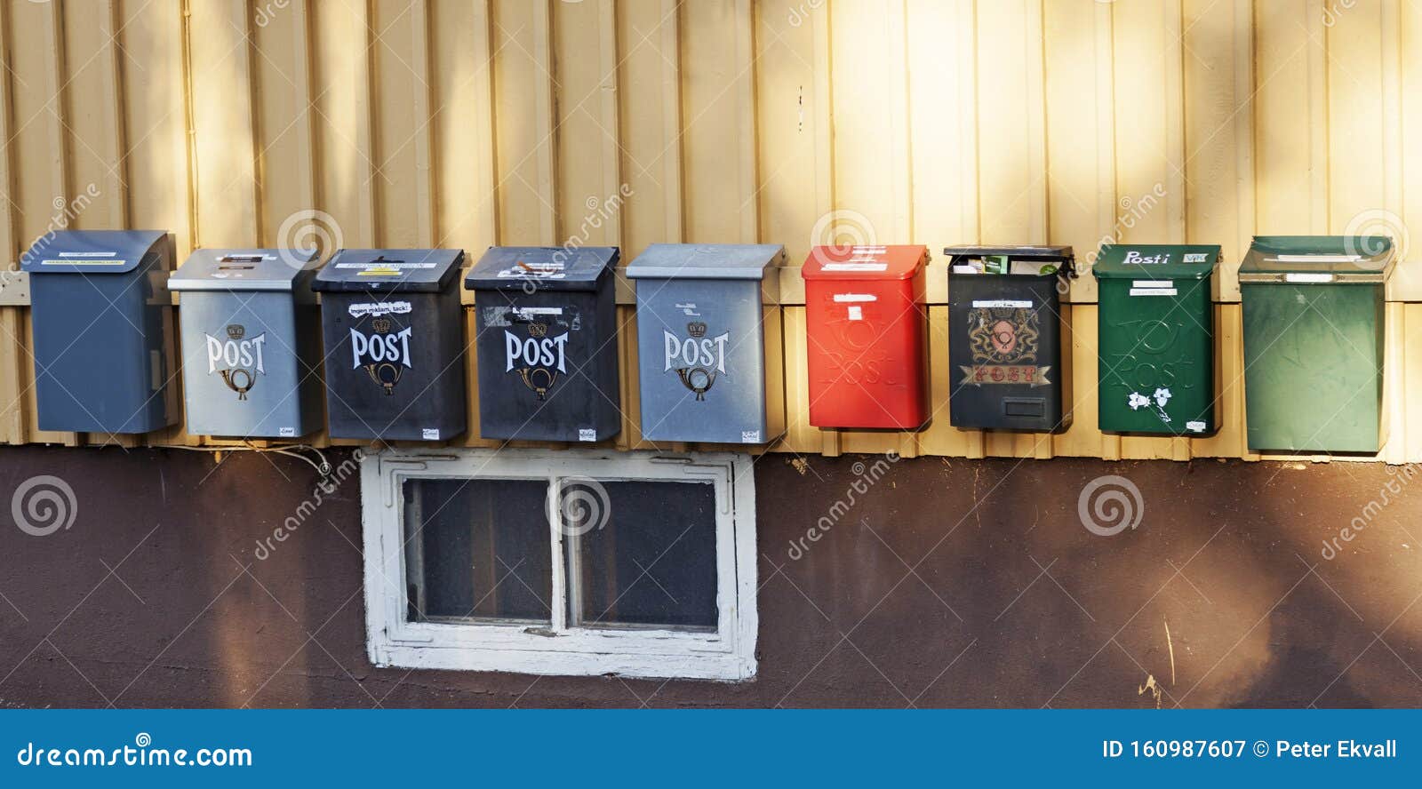 Several Different Mailboxes in a Row Editorial Photography - Image of ...