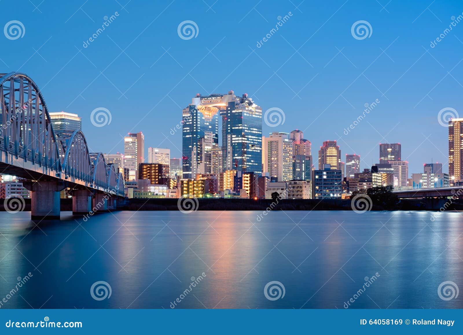Umeda District in Osaka, Japan Stock Image - Image of skyscraper ...