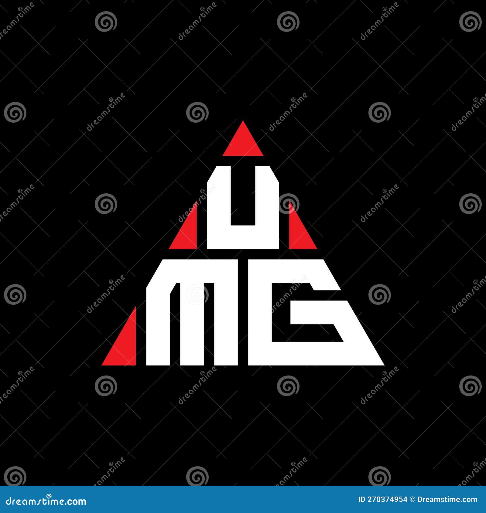 UMG Triangle Letter Logo Design with Triangle Shape. UMG Triangle Logo ...