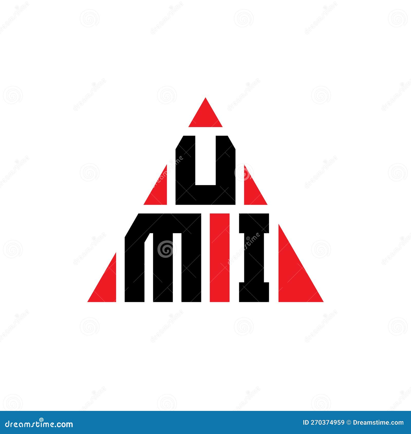 UMI Triangle Letter Logo Design with Triangle Shape. UMI Triangle Logo ...