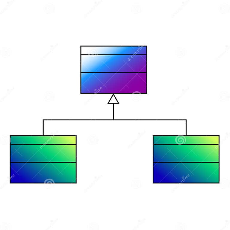 Uml Class Diagram Inheritance Relations Stock Illustration ...