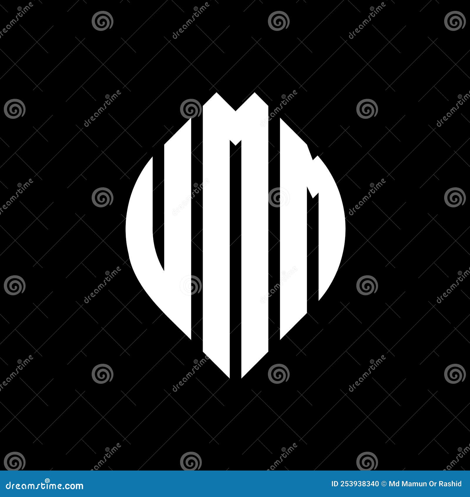 UMM Circle Letter Logo Design with Circle and Ellipse Shape. UMM ...
