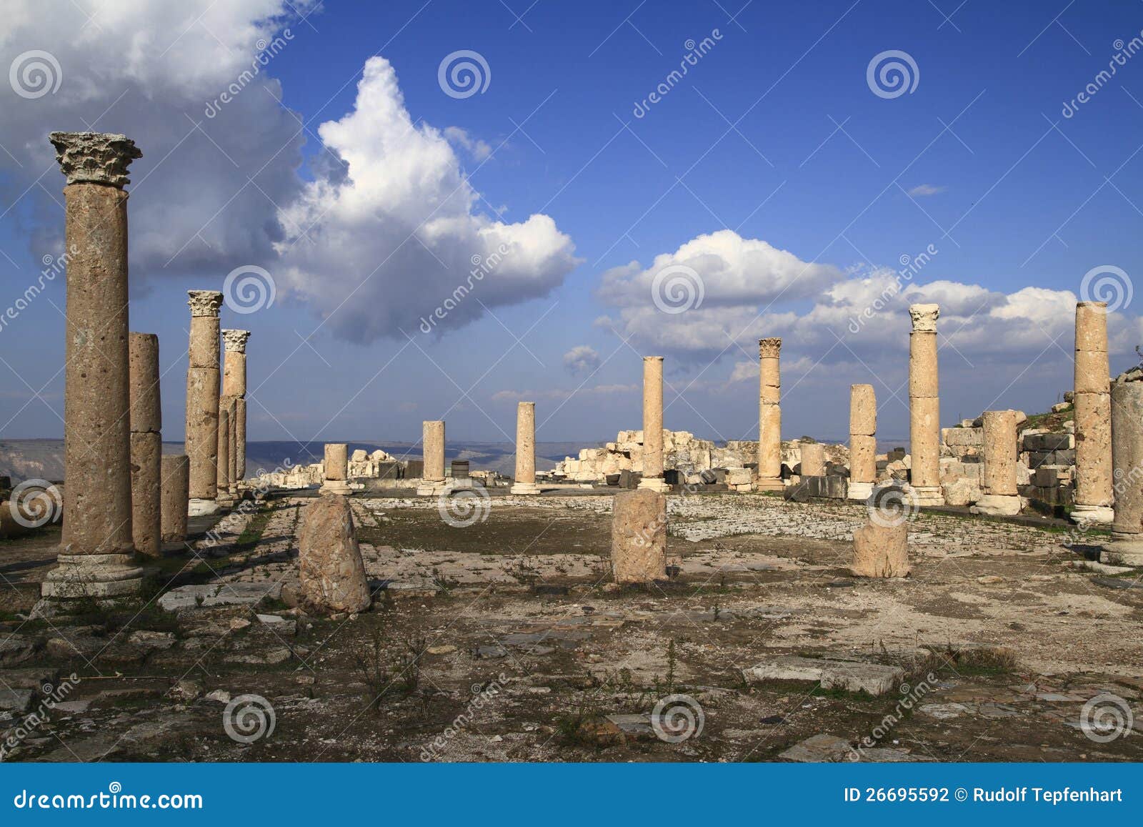 Umm Qais stock photo. Image of gerasa, fortress, amman - 26695592