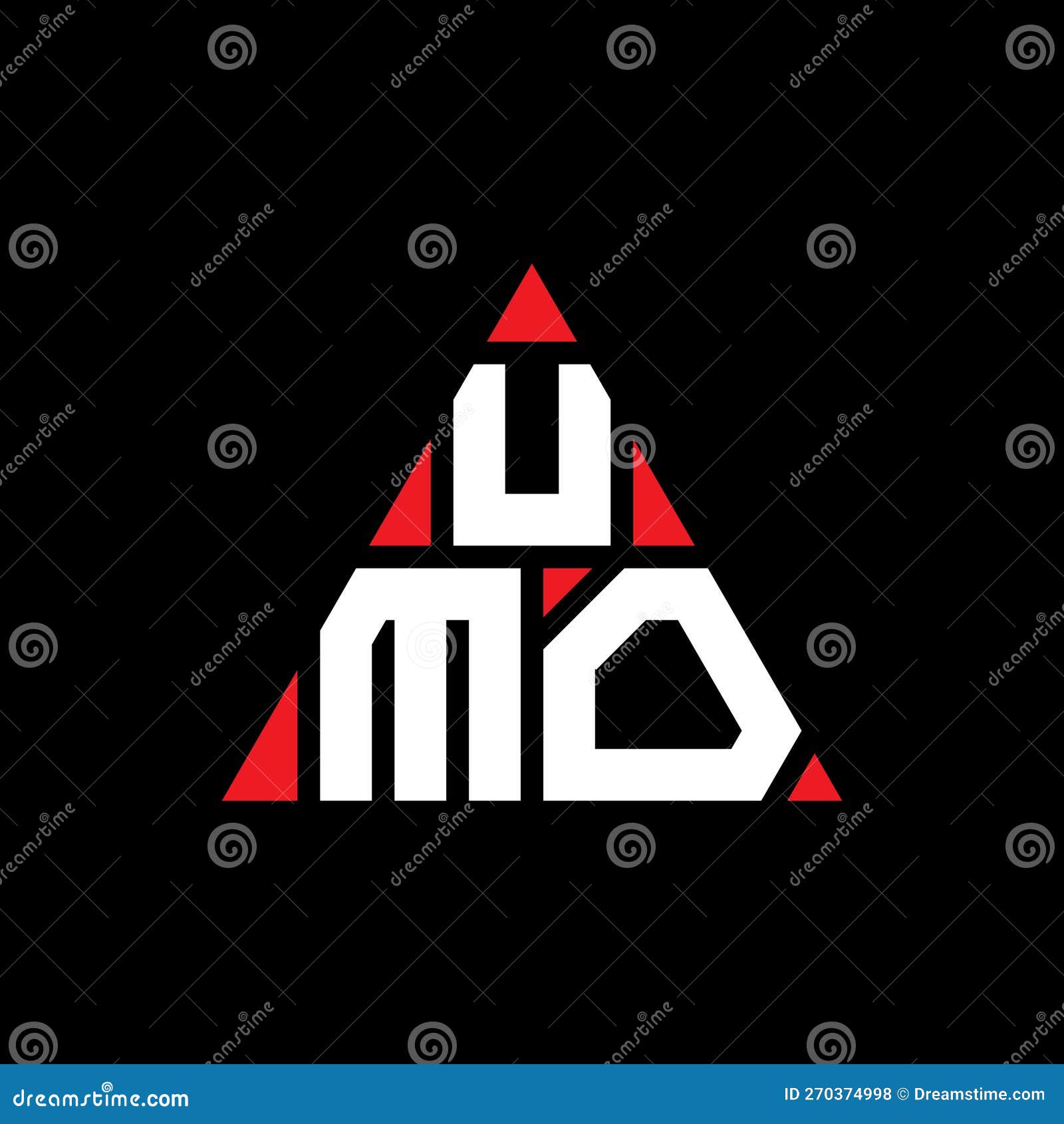 UMO Triangle Letter Logo Design with Triangle Shape. UMO Triangle Logo ...