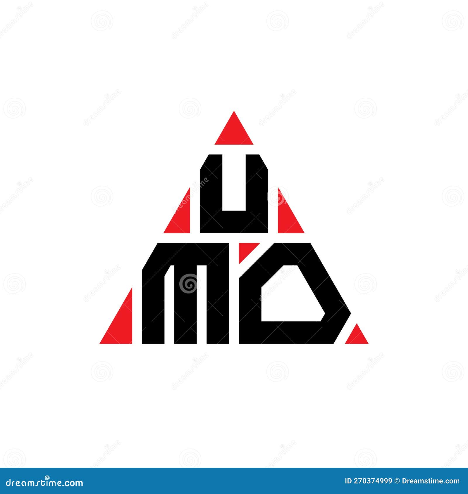 UMO Triangle Letter Logo Design with Triangle Shape. UMO Triangle Logo ...