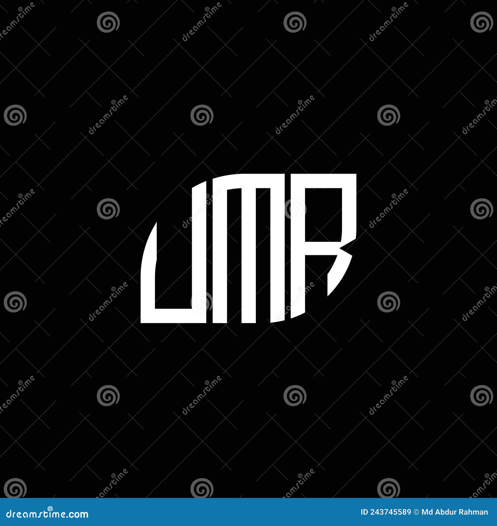 UMR Letter Logo Design on Black Background. UMR Creative Initials ...