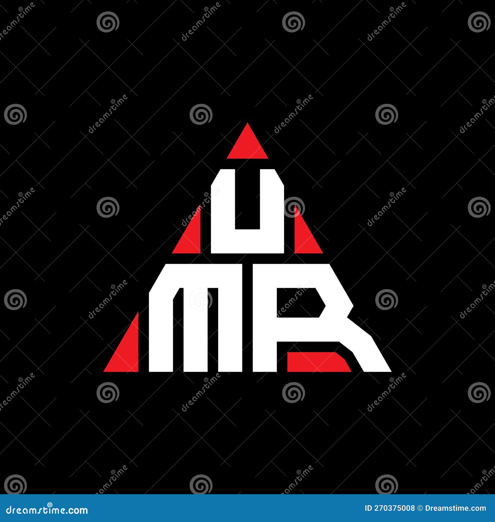UMR Triangle Letter Logo Design with Triangle Shape. UMR Triangle Logo ...