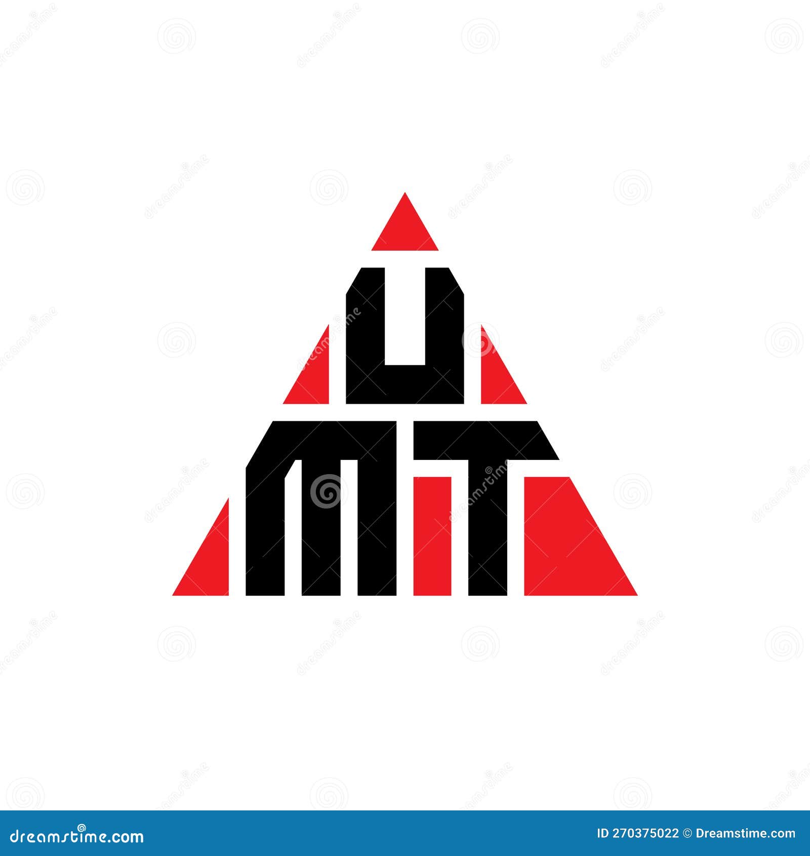 UMT Triangle Letter Logo Design with Triangle Shape. UMT Triangle Logo ...