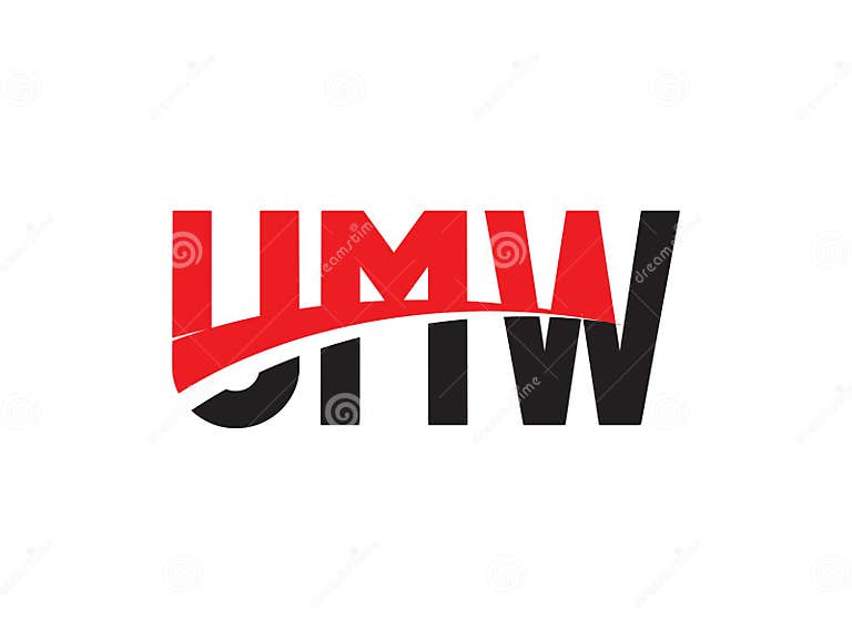 UMW Letter Initial Logo Design Vector Illustration Stock Vector ...
