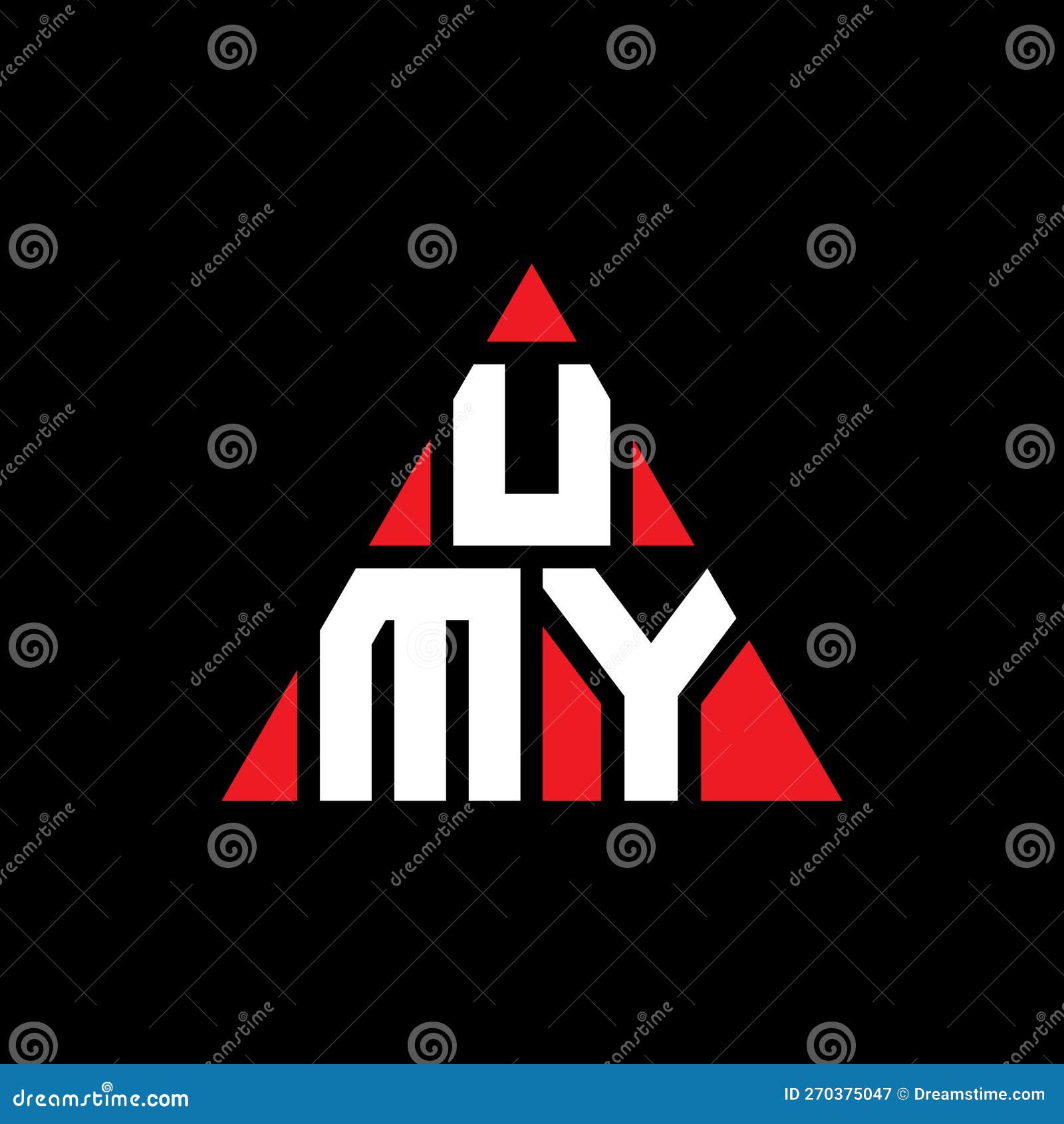 UMY Triangle Letter Logo Design with Triangle Shape. UMY Triangle Logo ...