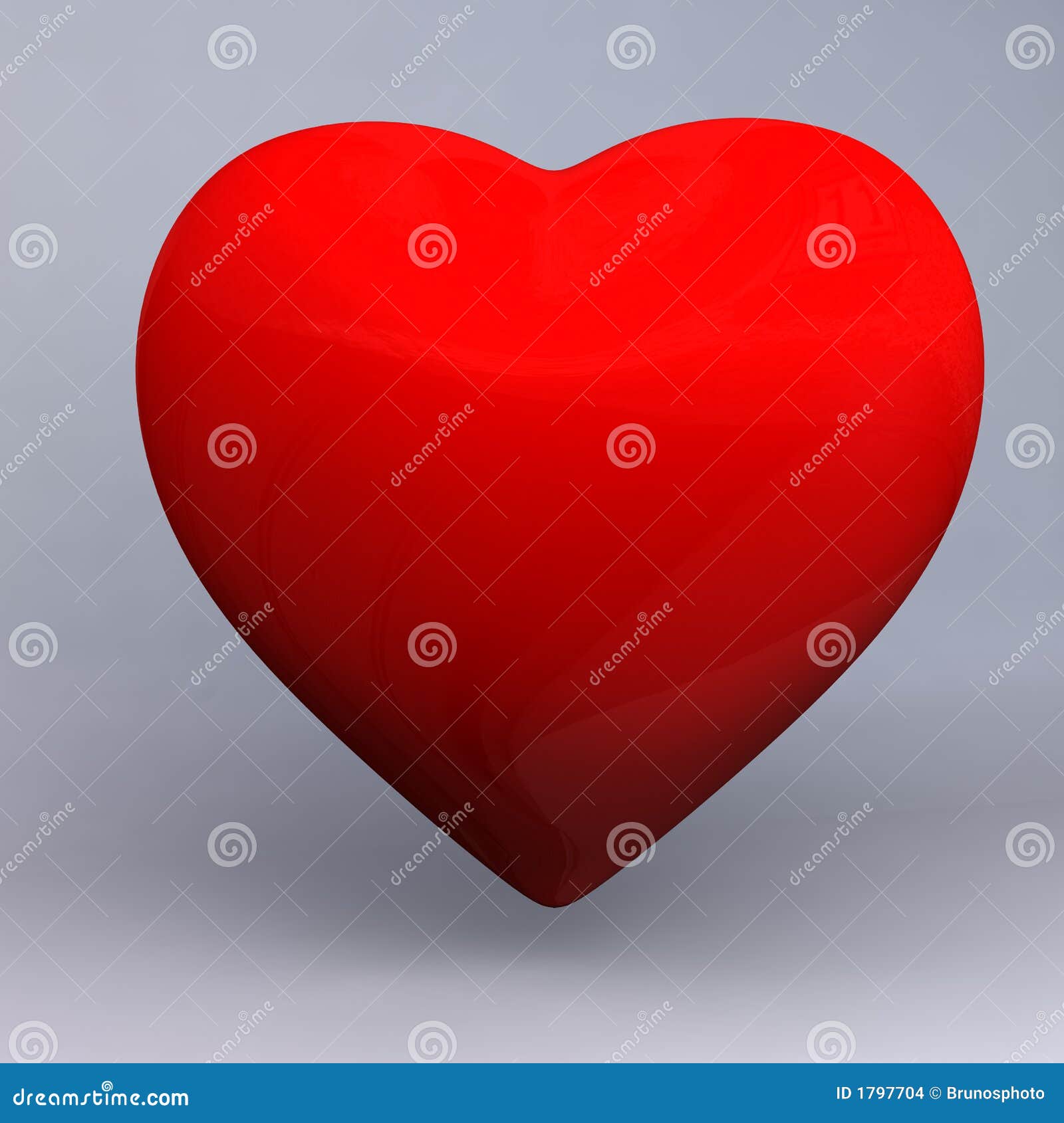 Un 3D rend d'un coeur illustration stock. Illustration du février - 1797704