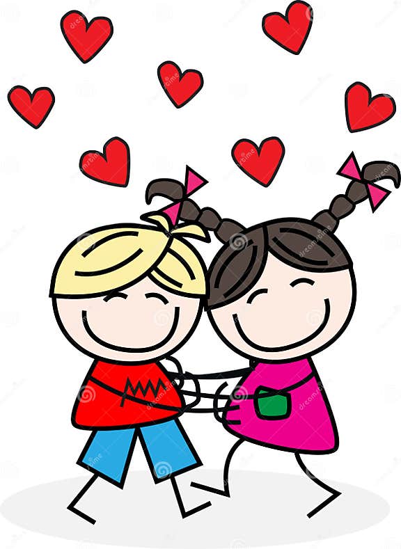 Un abrazo grande ilustración del vector. Ilustración de novia - 49267535