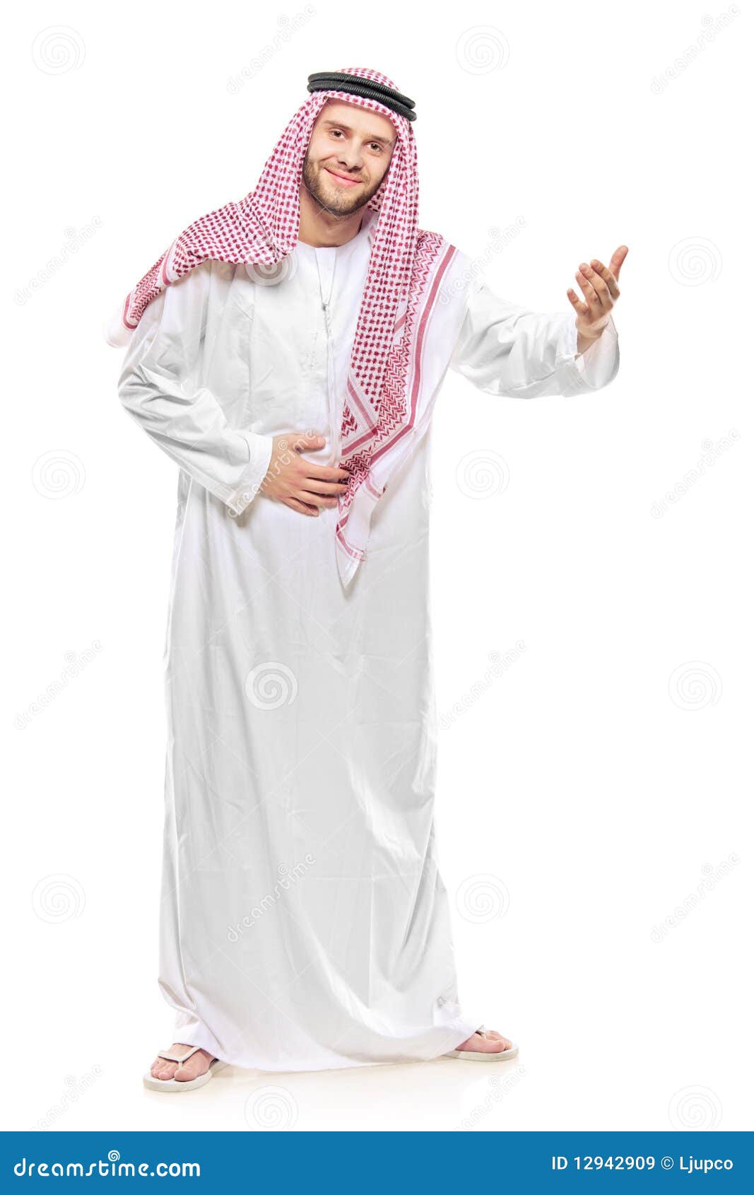 Un Accueil Arabe De Personne Image stock - Image du bras, masculin ...