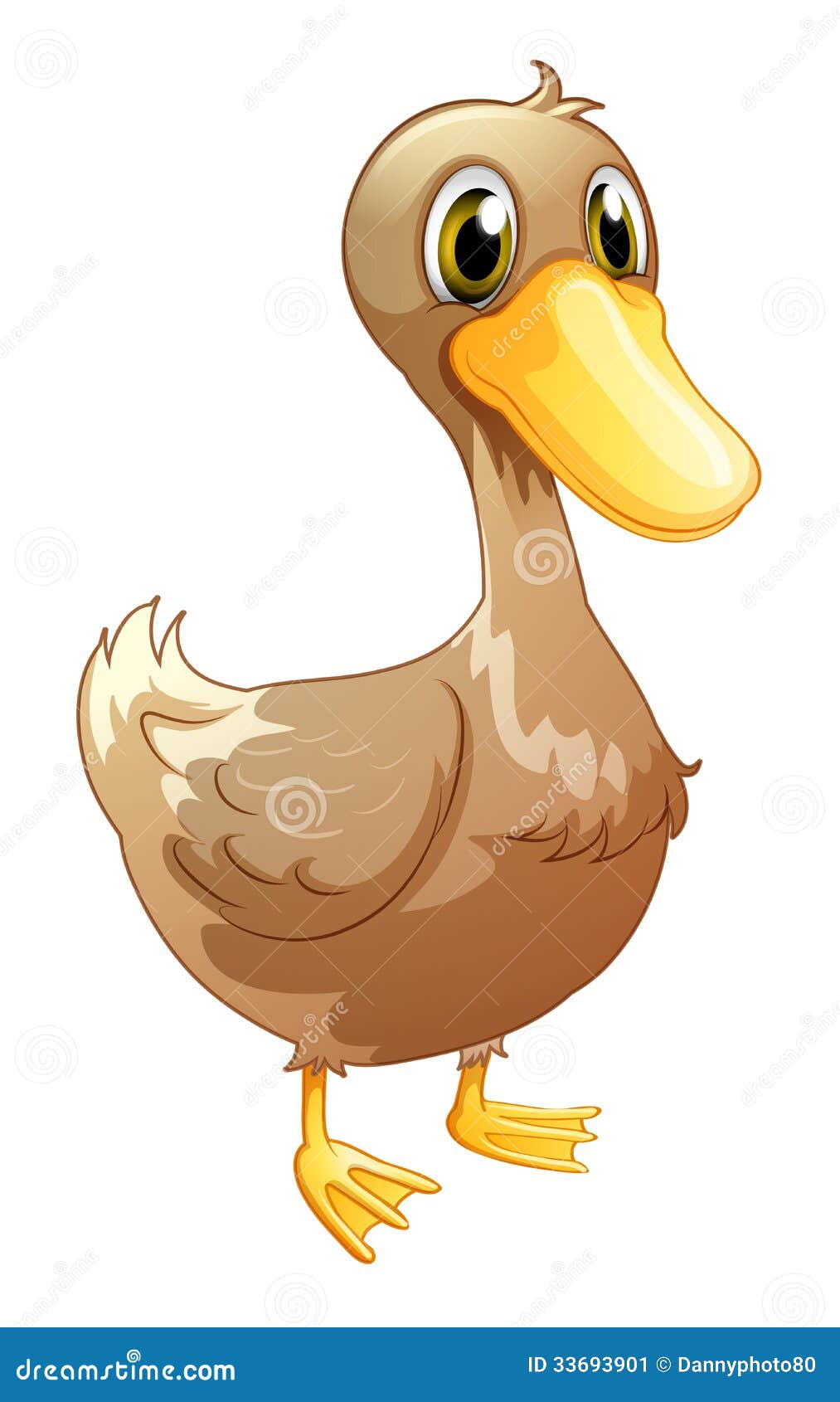 Un'anatra Marrone Del Bambino Illustrazione Vettoriale - Illustrazione ...