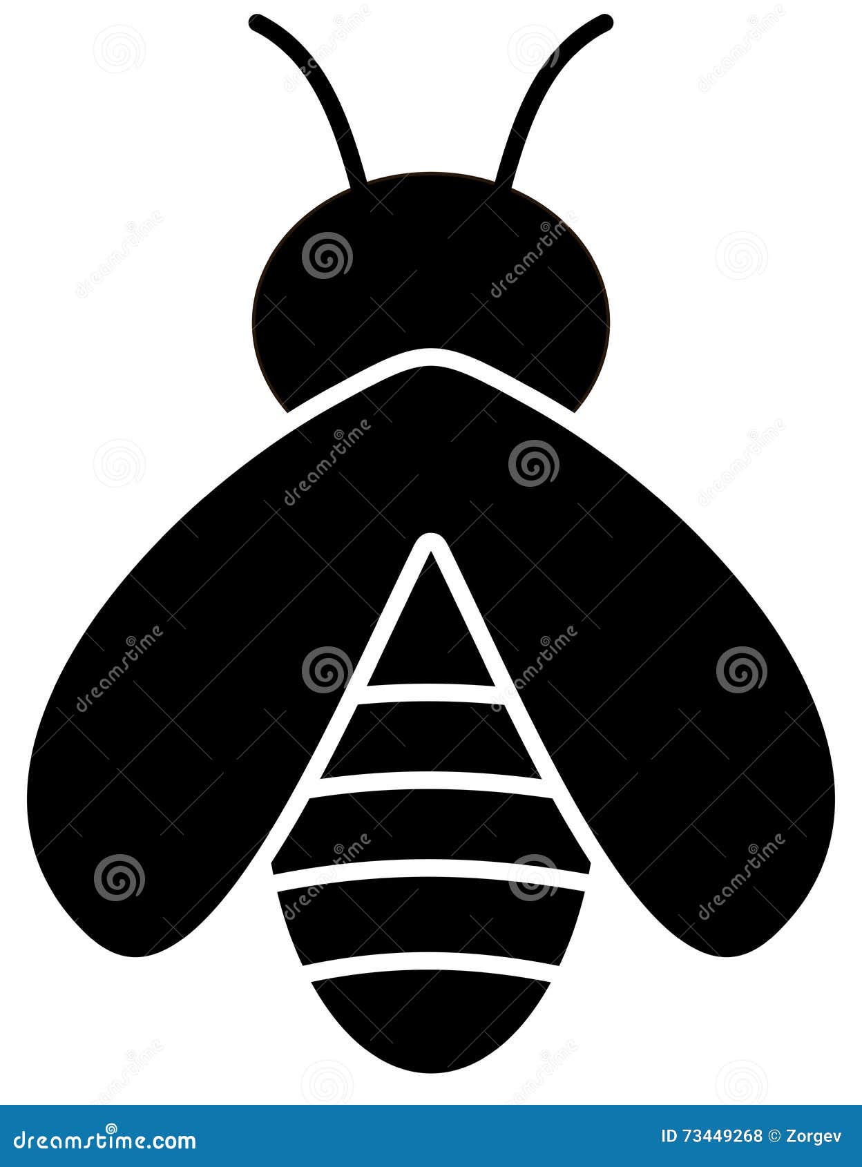 Un'ape nera dell'icona illustrazione di stock. Illustrazione di ...