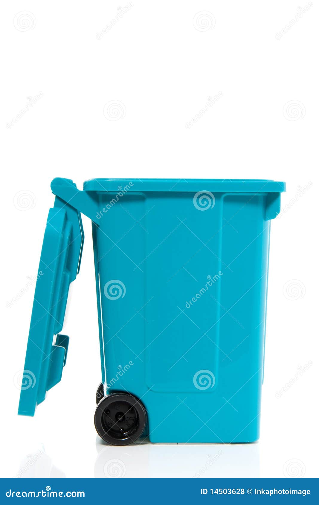 Un Azul Recicla El Compartimiento Foto de archivo - Imagen de lata ...