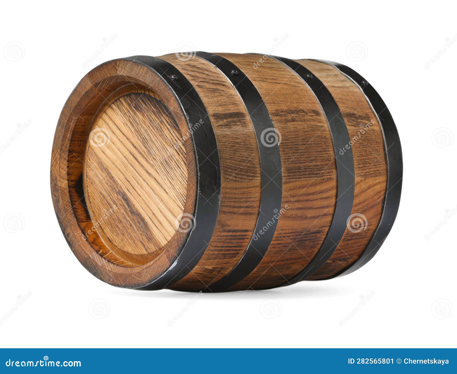 Un Barril De Madera Tradicional Aislado Imagen de archivo - Imagen de ...