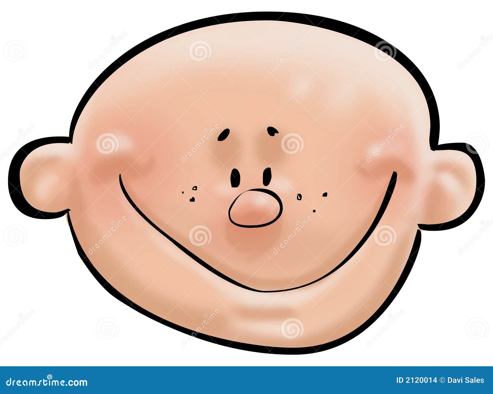 Un bebé stock de ilustración. Ilustración de cara, calvo - 2120014