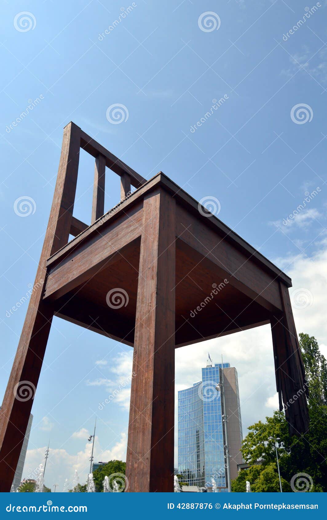 UN broken chair stock photo. Image of louis, berset, daniel - 42887876