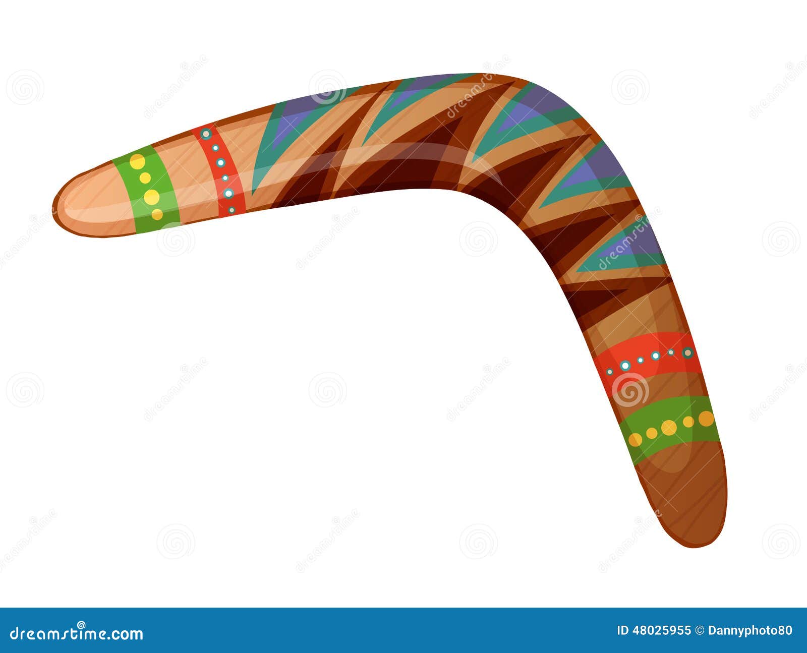 Un bumerán ilustración del vector. Ilustración de lanzado - 48025955