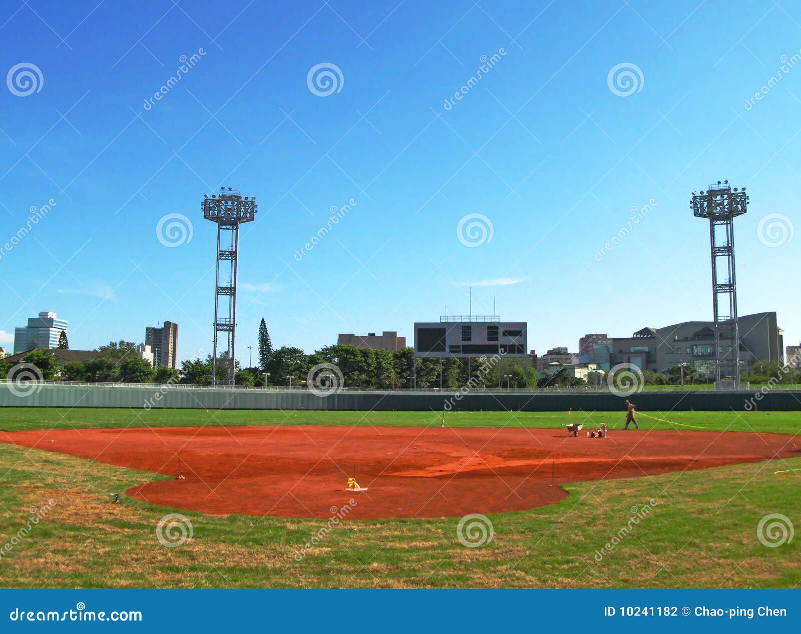 Un campo di baseball fotografia stock. Immagine di intrattenimento ...