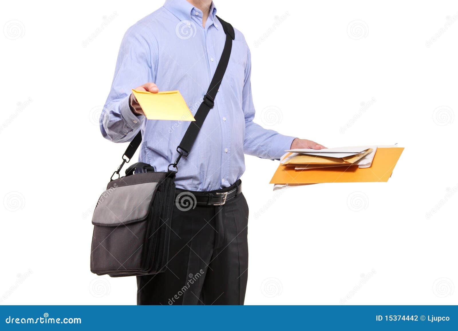 Un Cartero Que Entrega El Correo Foto de archivo - Imagen de muchacho ...