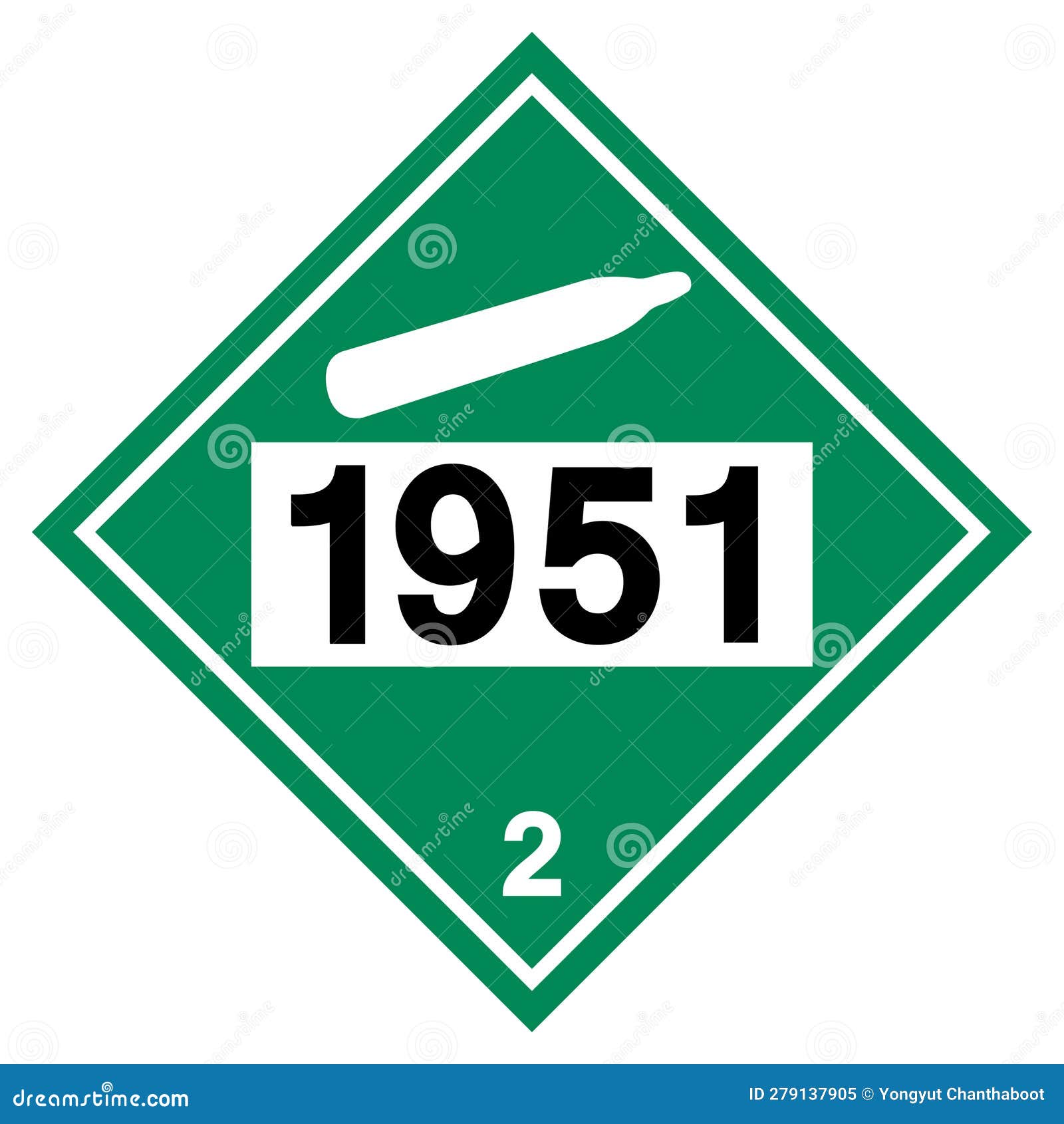 UN1951 Class 2 Argon Symbol Sign, Vector Illustration, Isolate On White ...