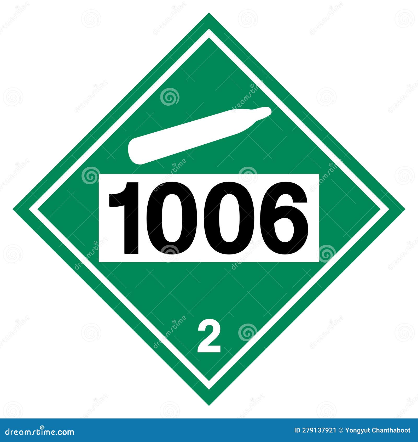 UN1006 Class 2 Argon Symbol Sign, Vector Illustration, Isolate On White ...