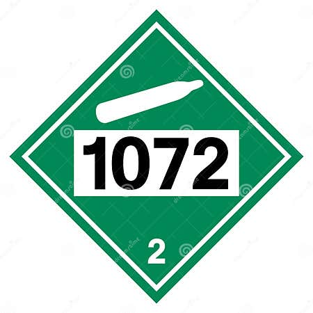 UN1072 Class 2 Oxygen Symbol Sign , Vector Illustration, Isolate on ...