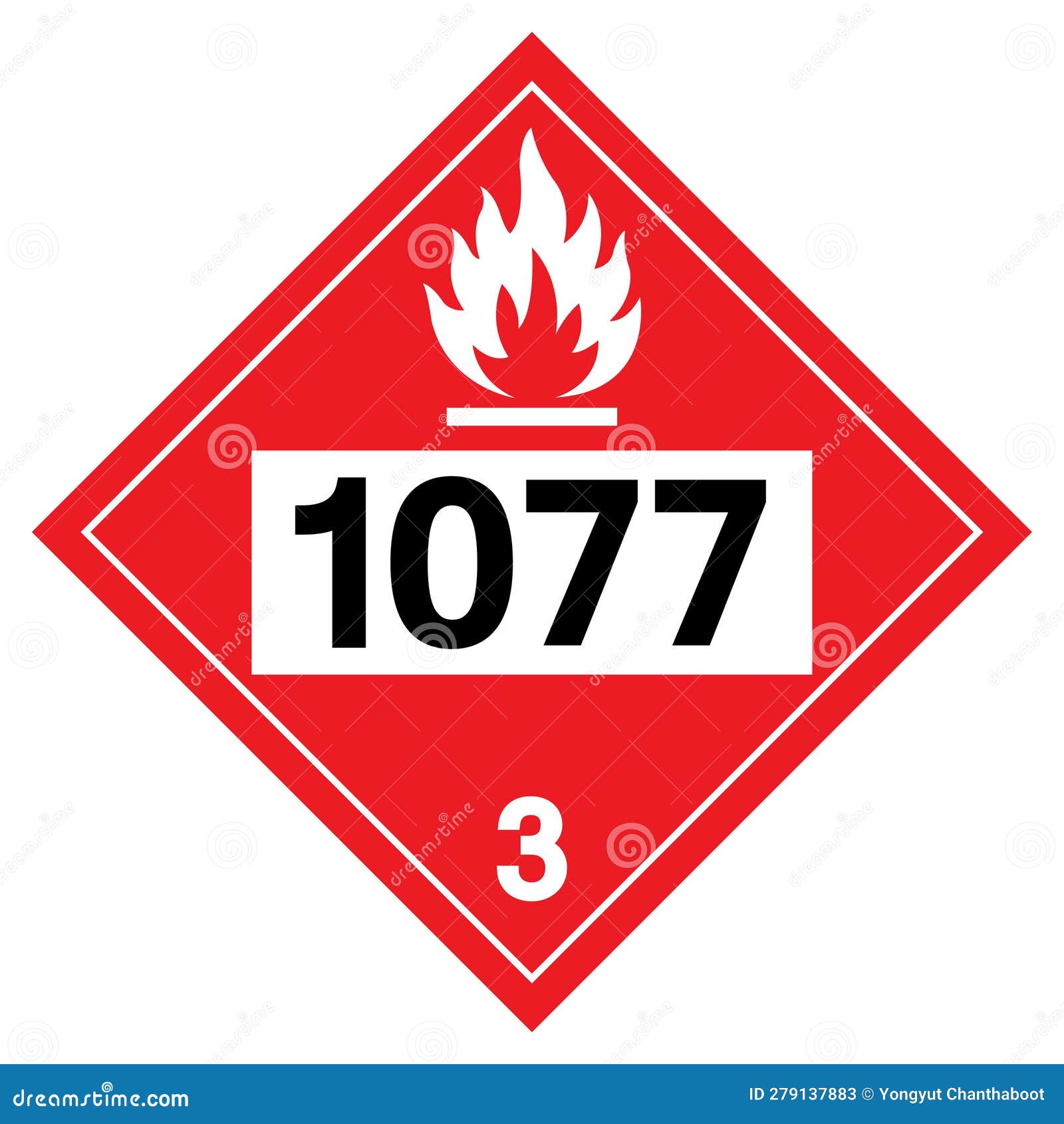 UN1077 Class 3 Propylene Symbol Sign, Vector Illustration, Isolate On ...