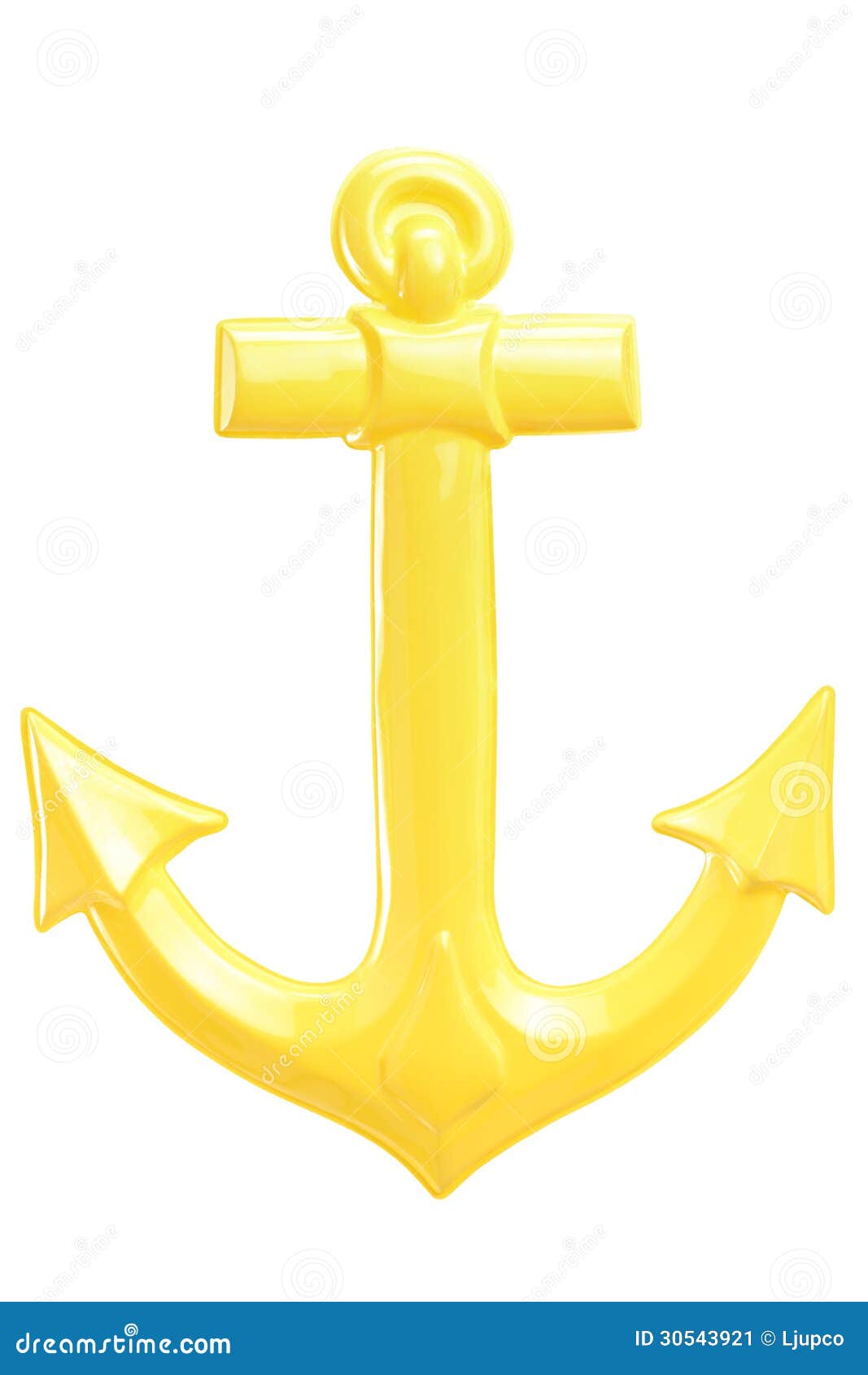 Un Colpo Dello Studio Di Un'ancora Gialla Immagine Stock - Immagine di ...