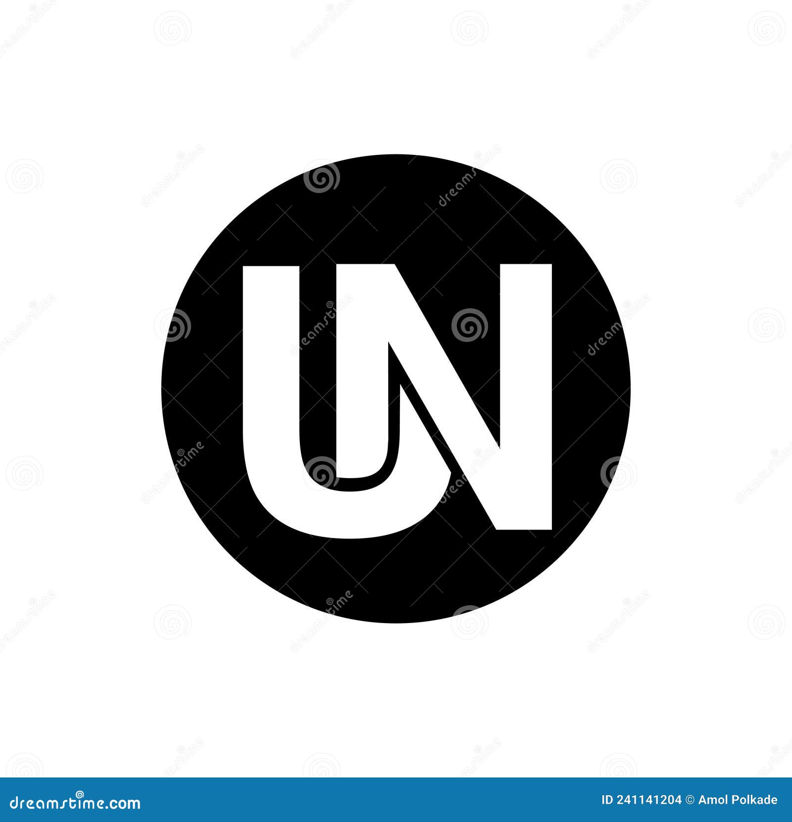 UN Company Name Initial Letters Monogram. UN Symbol Stock Vector ...