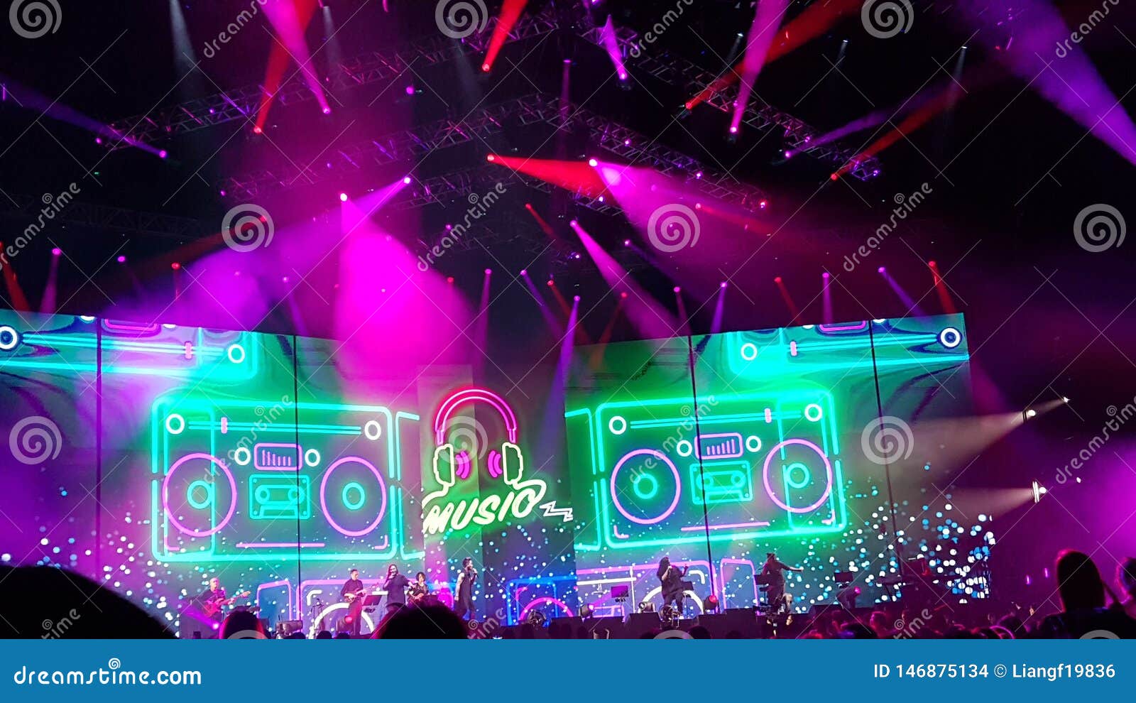 Un concert de lin photo stock. Image du chanteur, concert - 146875134