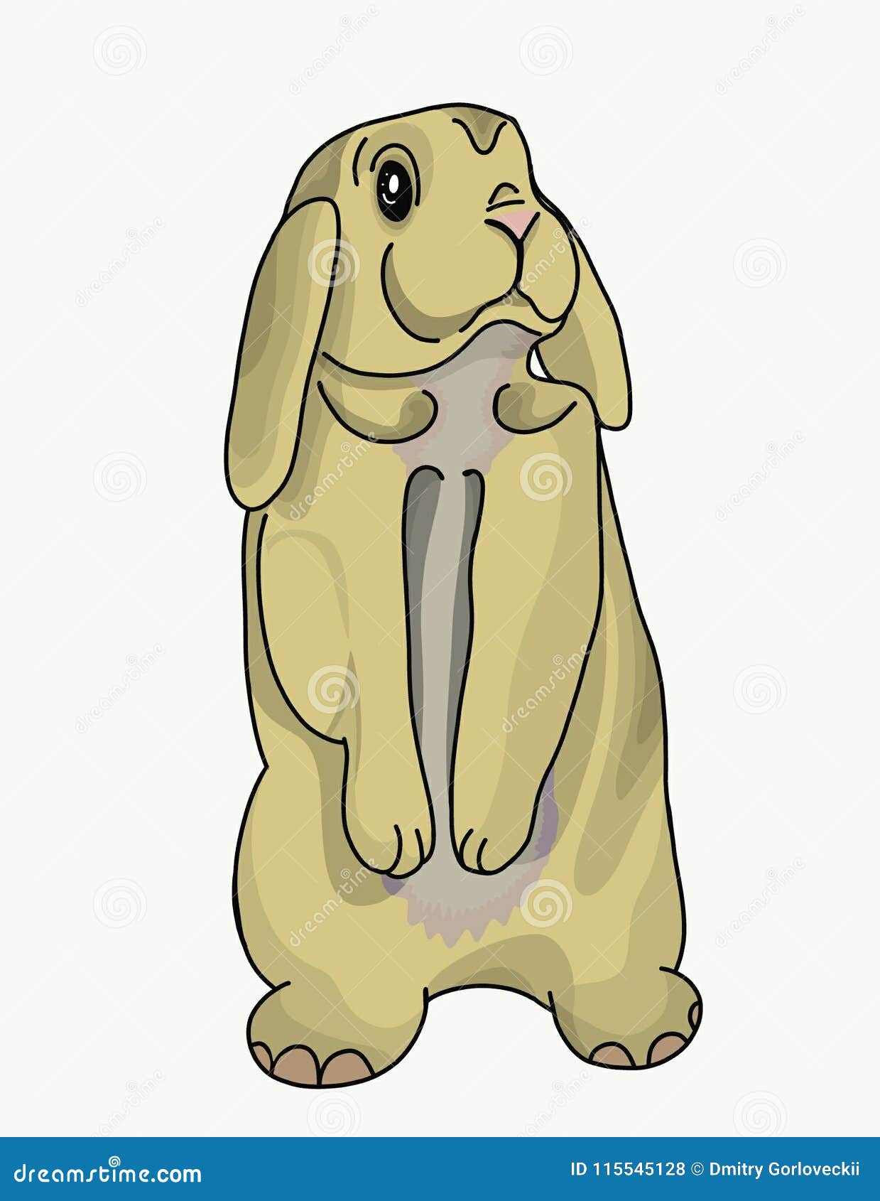 Un conejo muy asustado stock de ilustración. Ilustración de conejo ...