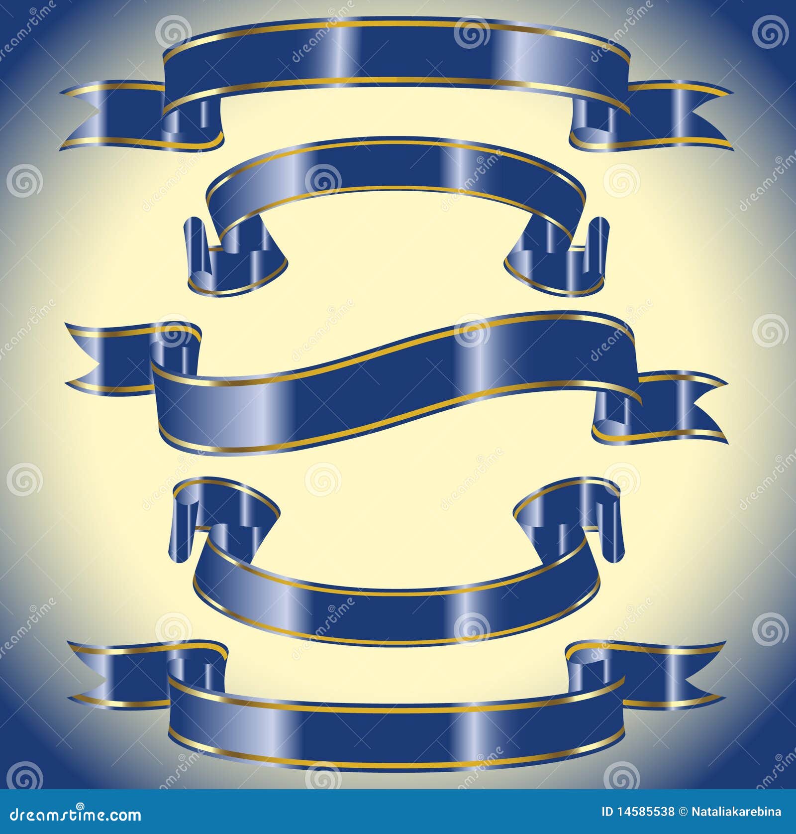 Un Conjunto De Banderas Azules Ilustración del Vector - Ilustración de ...