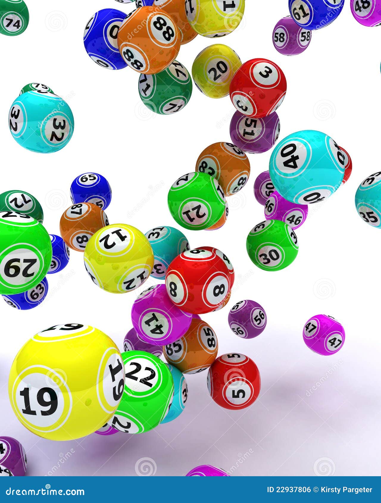 Un Conjunto De Bolas Colouored Del Bingo Stock de ilustración ...