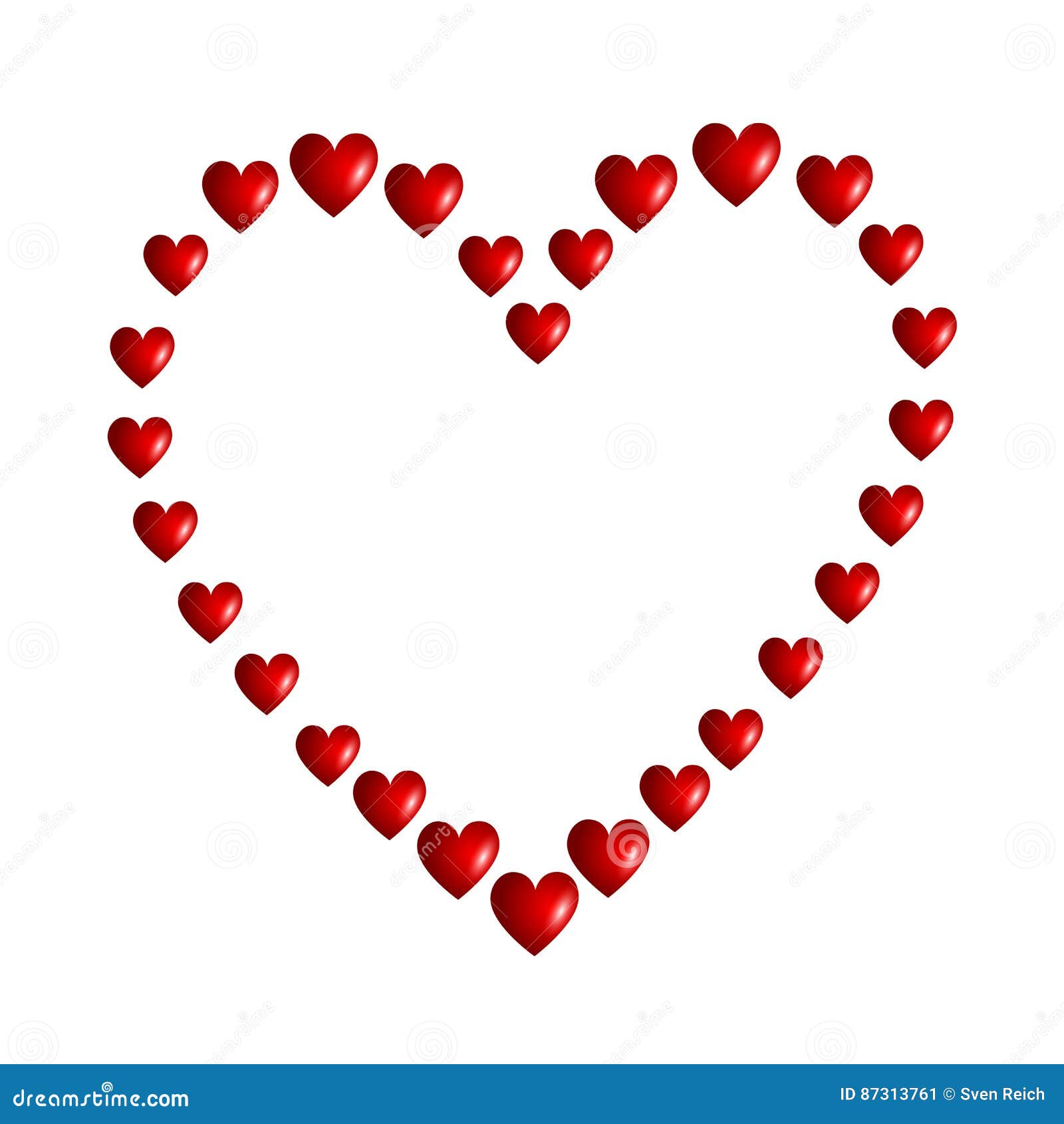 Un Corazón Hecho De Corazones Ilustración del Vector - Ilustración de ...