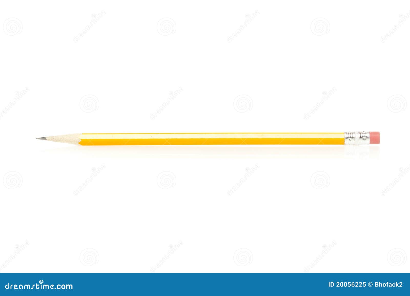 Un crayon jaune image stock. Image du école, retrait - 20056225