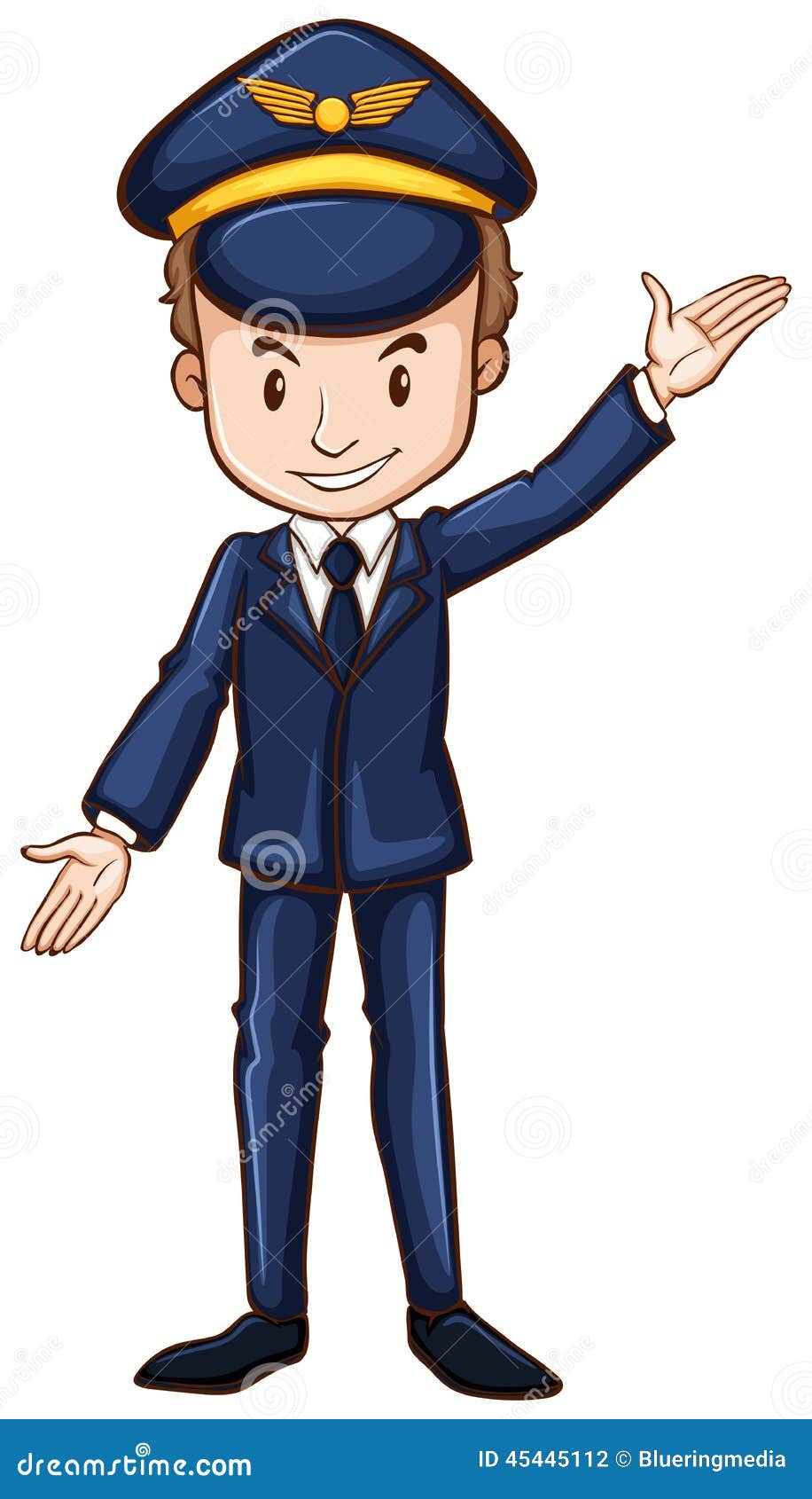 Un Croquis Simple D'un Pilote Illustration de Vecteur - Illustration du ...