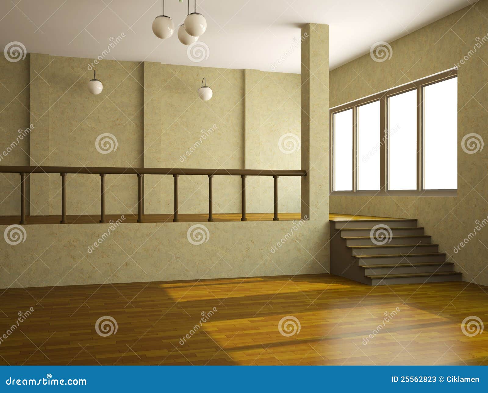 Un cuarto grande stock de ilustración. Ilustración de nuevo - 25562823