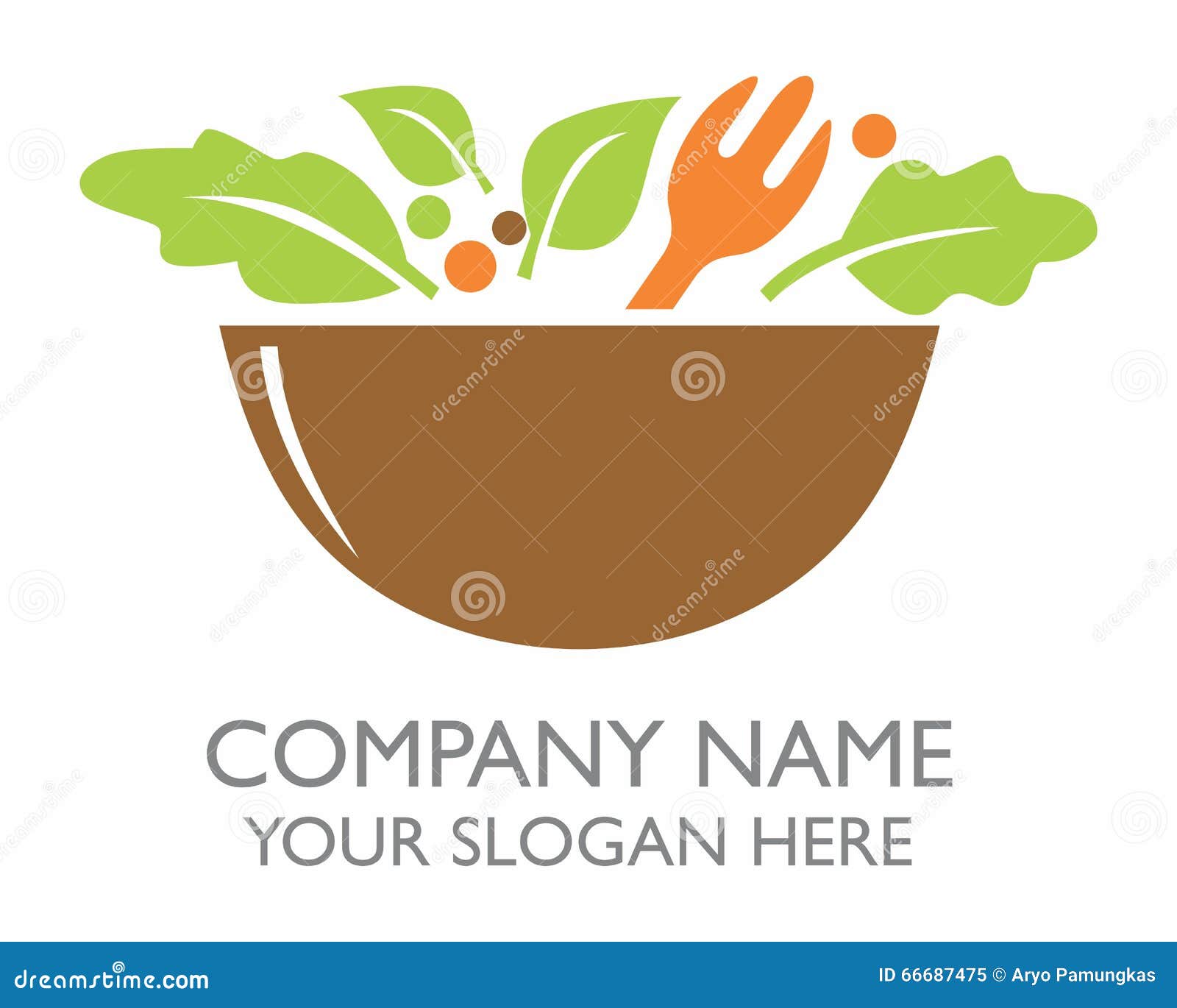 Un Cuenco De Logotipo De La Ensalada Ilustración del Vector ...