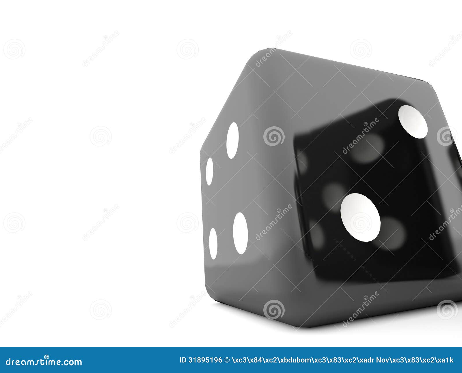 Un dado negro stock de ilustración. Ilustración de forma - 31895196